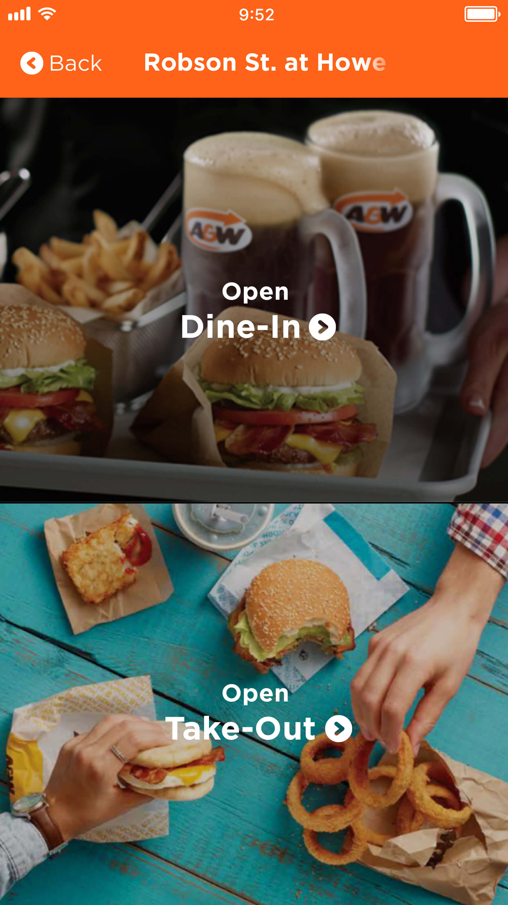Sheldon Rennie | A&W Canada | Responsive Restaurant Website Design